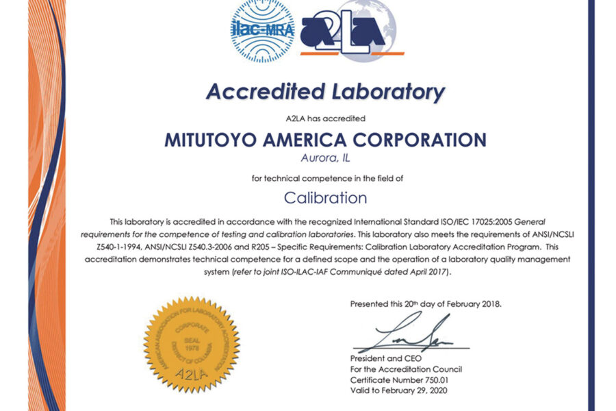 A2LA-cert-image-resized - Mitutoyo Mexico